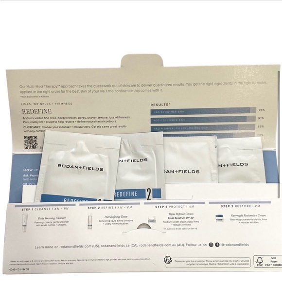 Rodan + Fields | Skincare | 5 Rodan And Fields Redefine Regimen Sample ...